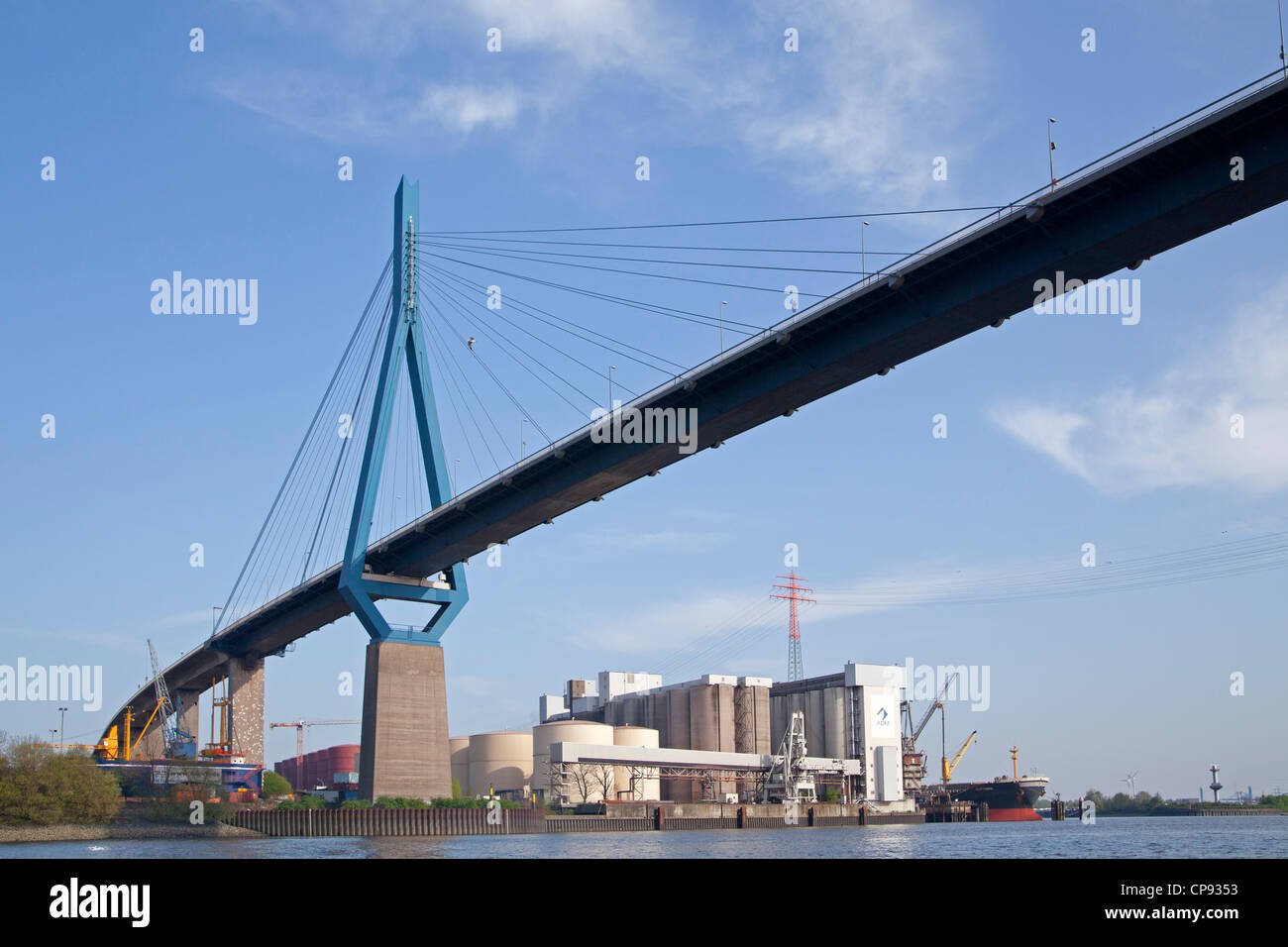 Koehlbrand Bridge, Harbour, Hamburg, Germany Stock Photo - Alamy