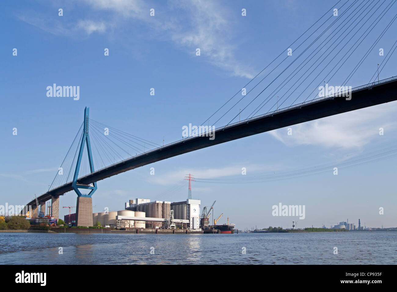 Koehlbrand Bridge, Harbour, Hamburg, Germany Stock Photo - Alamy