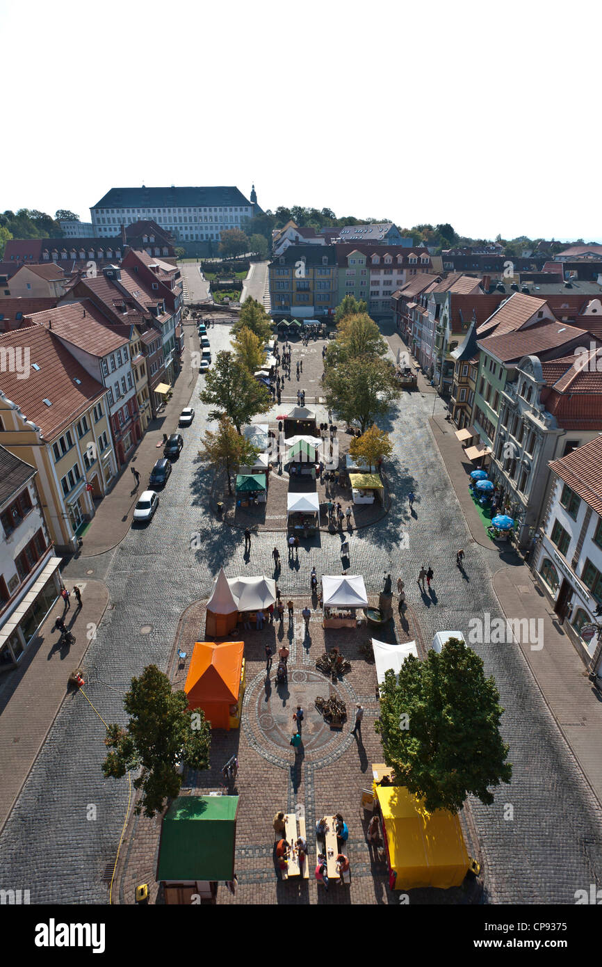 Germany, Thuringia, Gotha, People at arts and crafts market Stock Photo ...