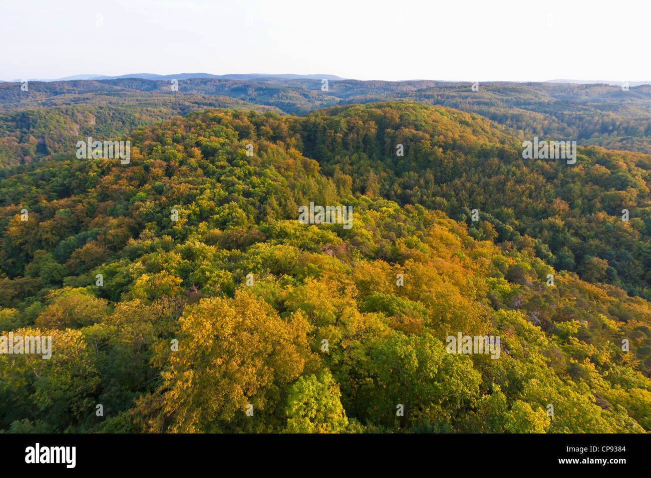 Germany, Thuringia, Eisenach, View of Thuringian Forest Stock Photo - Alamy