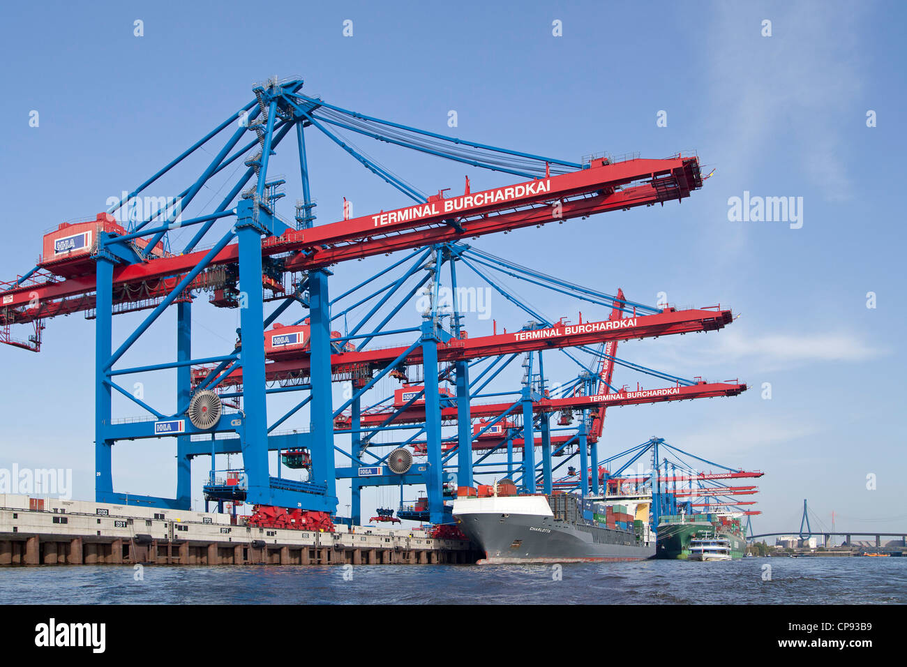 Container Terminal Burchardkai, Harbour, Hamburg, Germany Stock Photo ...