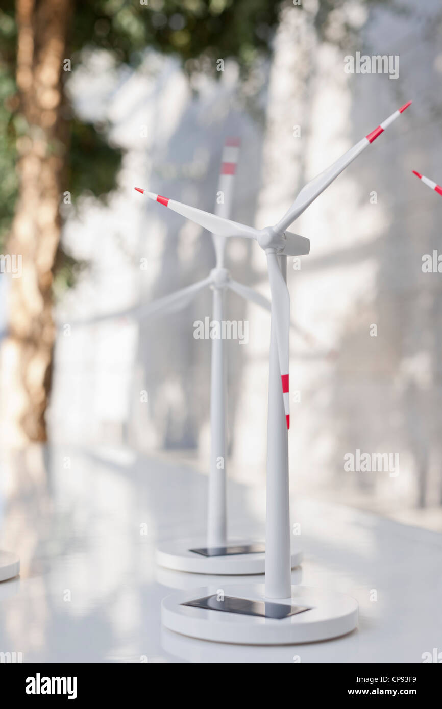 Germany, Leipzig, Wind power model on desk Stock Photo - Alamy