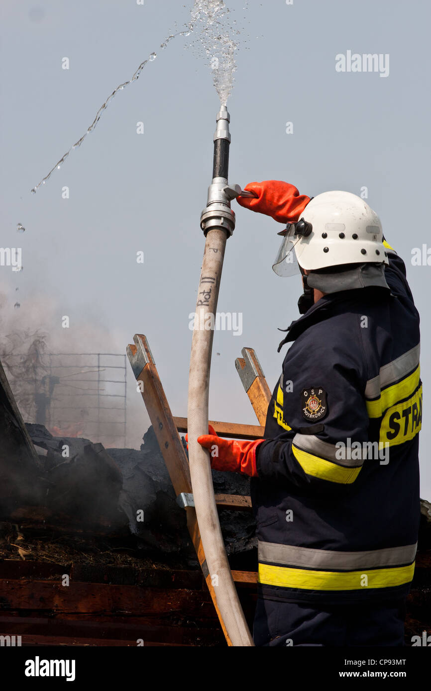 Fireman ladder rescue building hi-res stock photography and images - Alamy