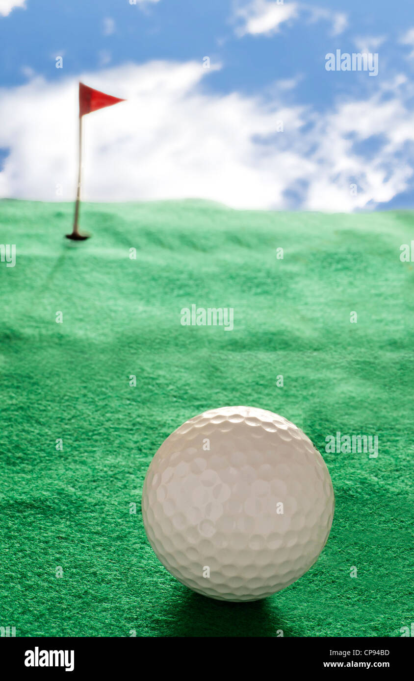 ball on the golf course Stock Photo - Alamy