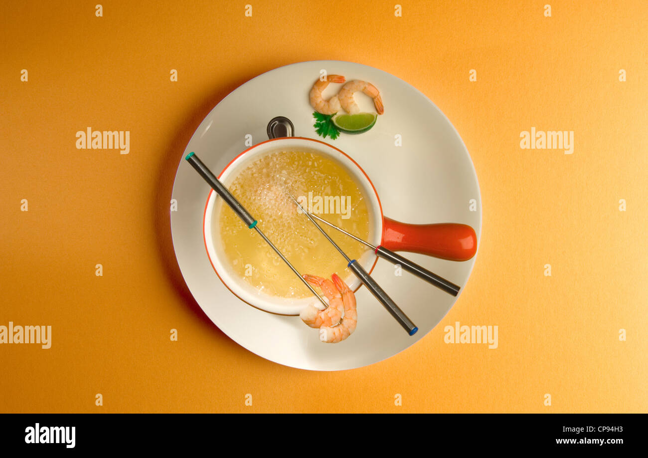 Fondue set 1970's hi-res stock photography and images - Alamy