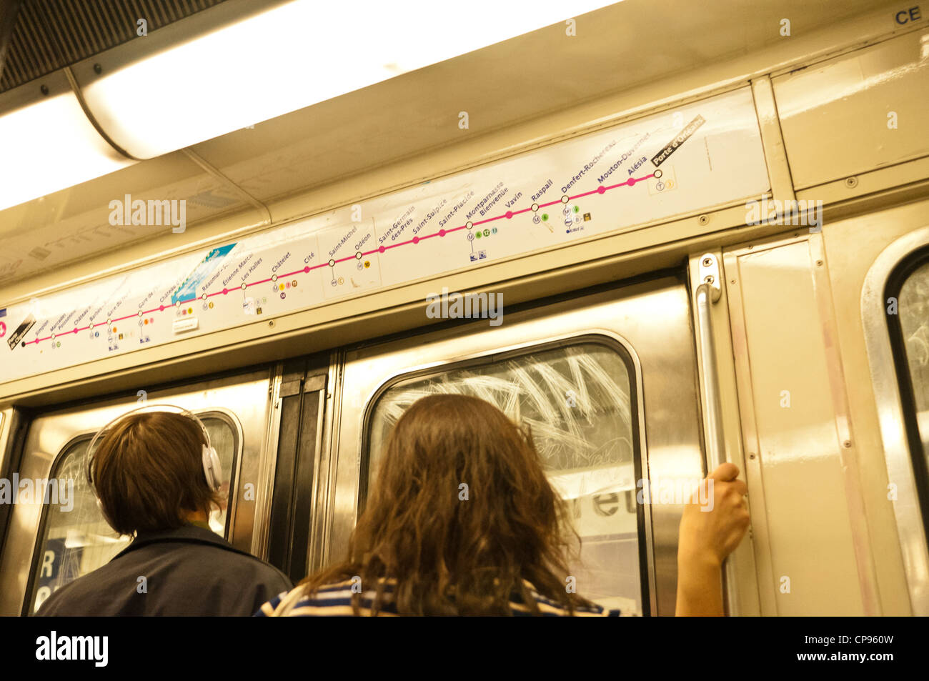 Inside the Parisian Metro, Paris, France Stock Photo - Alamy