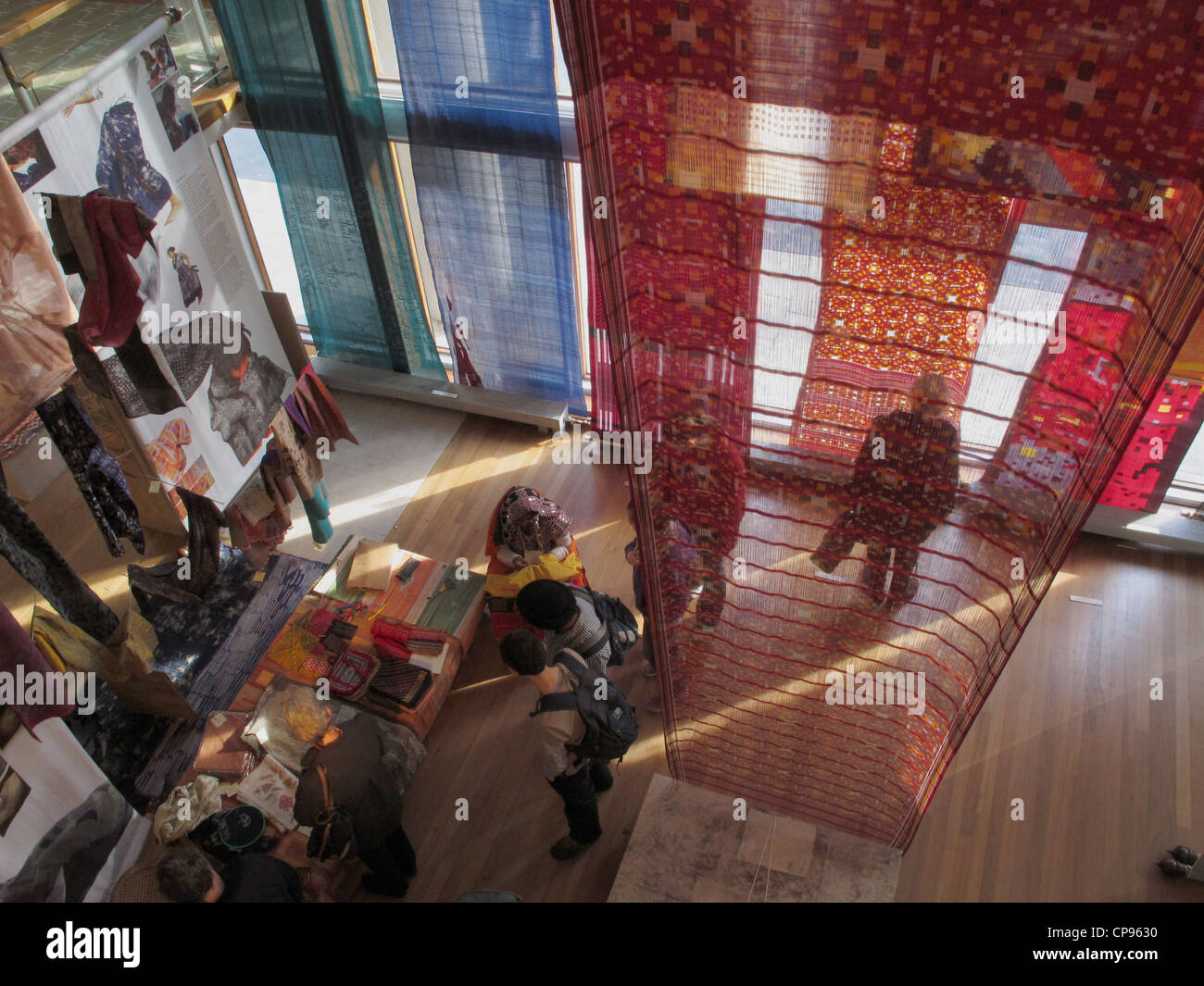 Indian textile exhibition at the South Bank centre in London, UK Stock ...