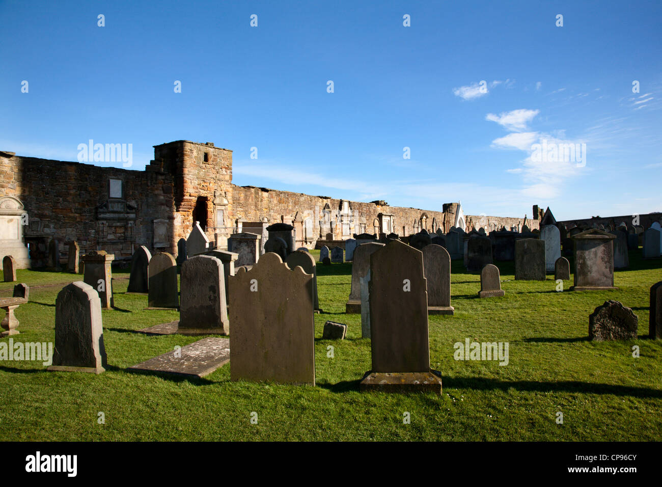 Graveyard at St Andrews Cathedral St Andrews Fife Scotland Stock Photo ...