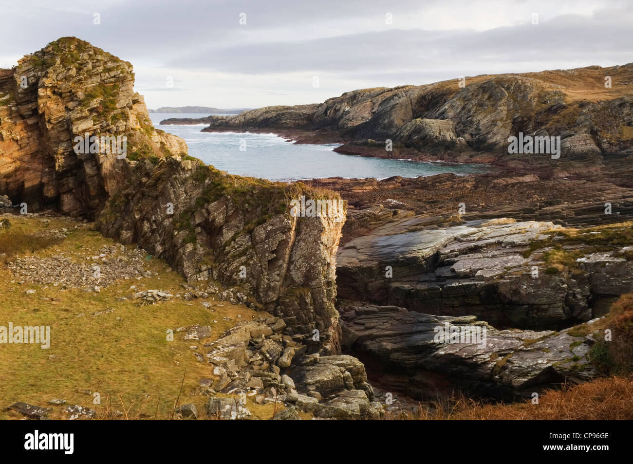 Coastal scenery at Portvasgo, a small bay near Melness, Tongue ...