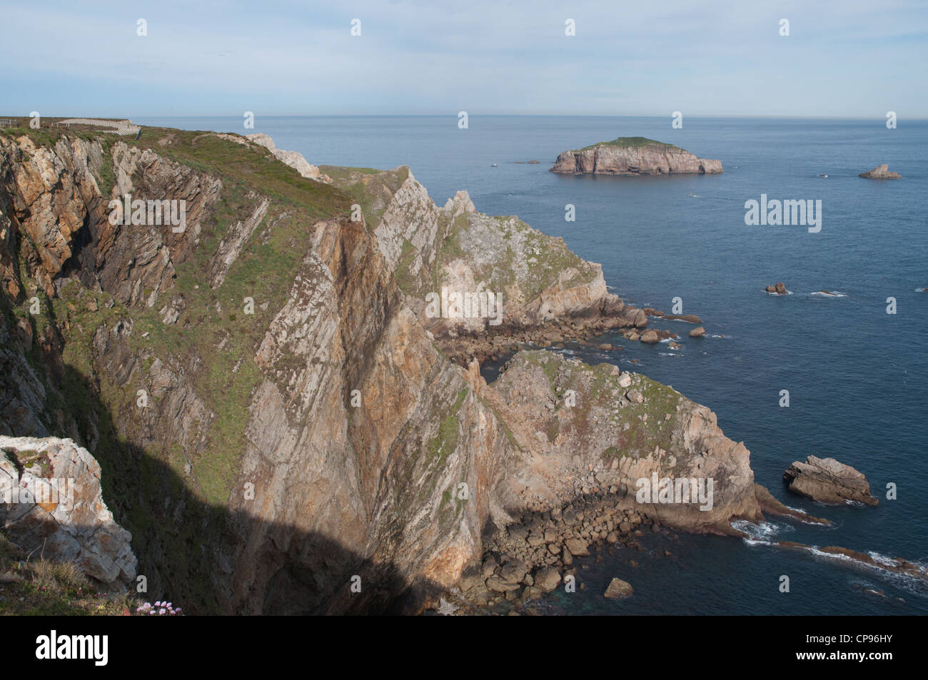CABO de PENAS Asturia Northern Spain cliffs rugged seascape Stock Photo ...