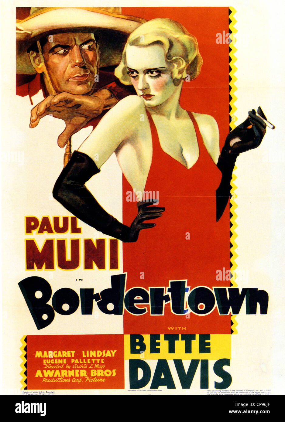 BORDERTOWN Poster for 1934 Warner Bros film with Bette Davis and Paul ...