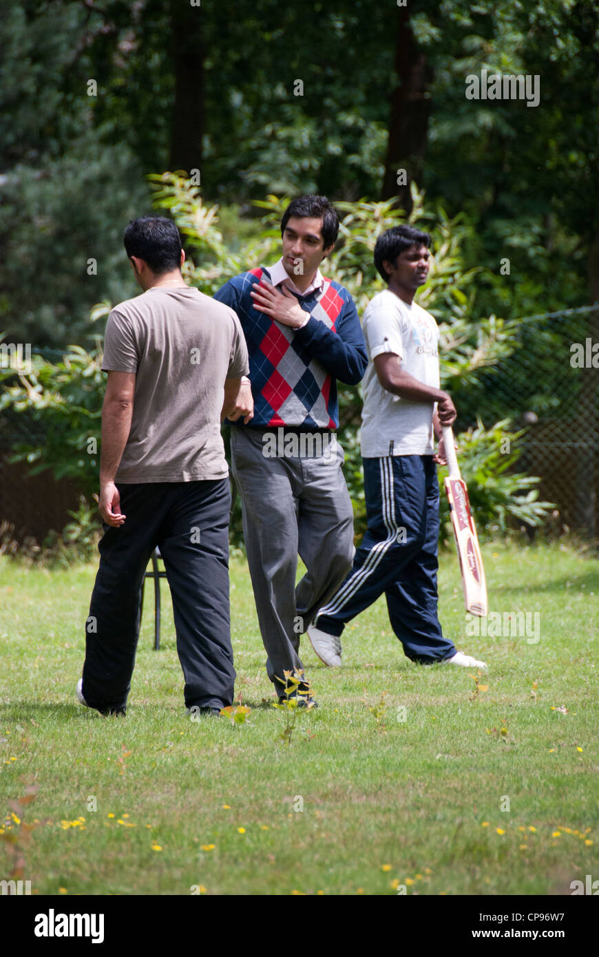 Indian men playing cricket hi-res stock photography and images - Alamy