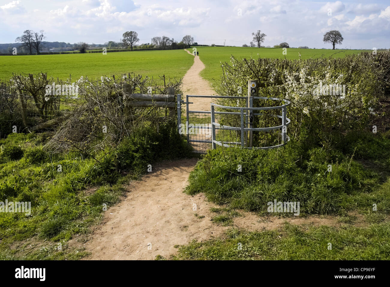 A gate on a footpath Stock Photo - Alamy