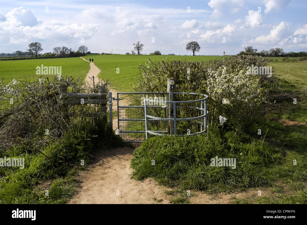 A gate on a footpath Stock Photo - Alamy