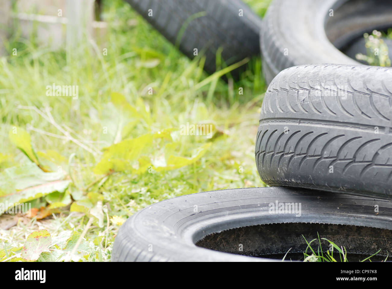 Used dumped car tires copy hi-res stock photography and images - Alamy
