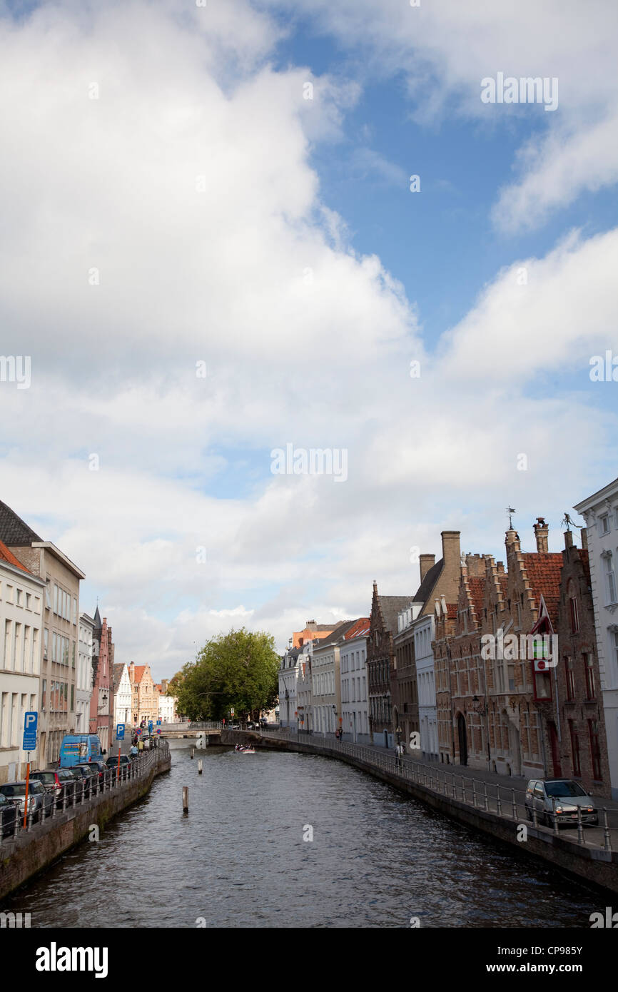 Houses along river Bruge Belgium Stock Photo - Alamy