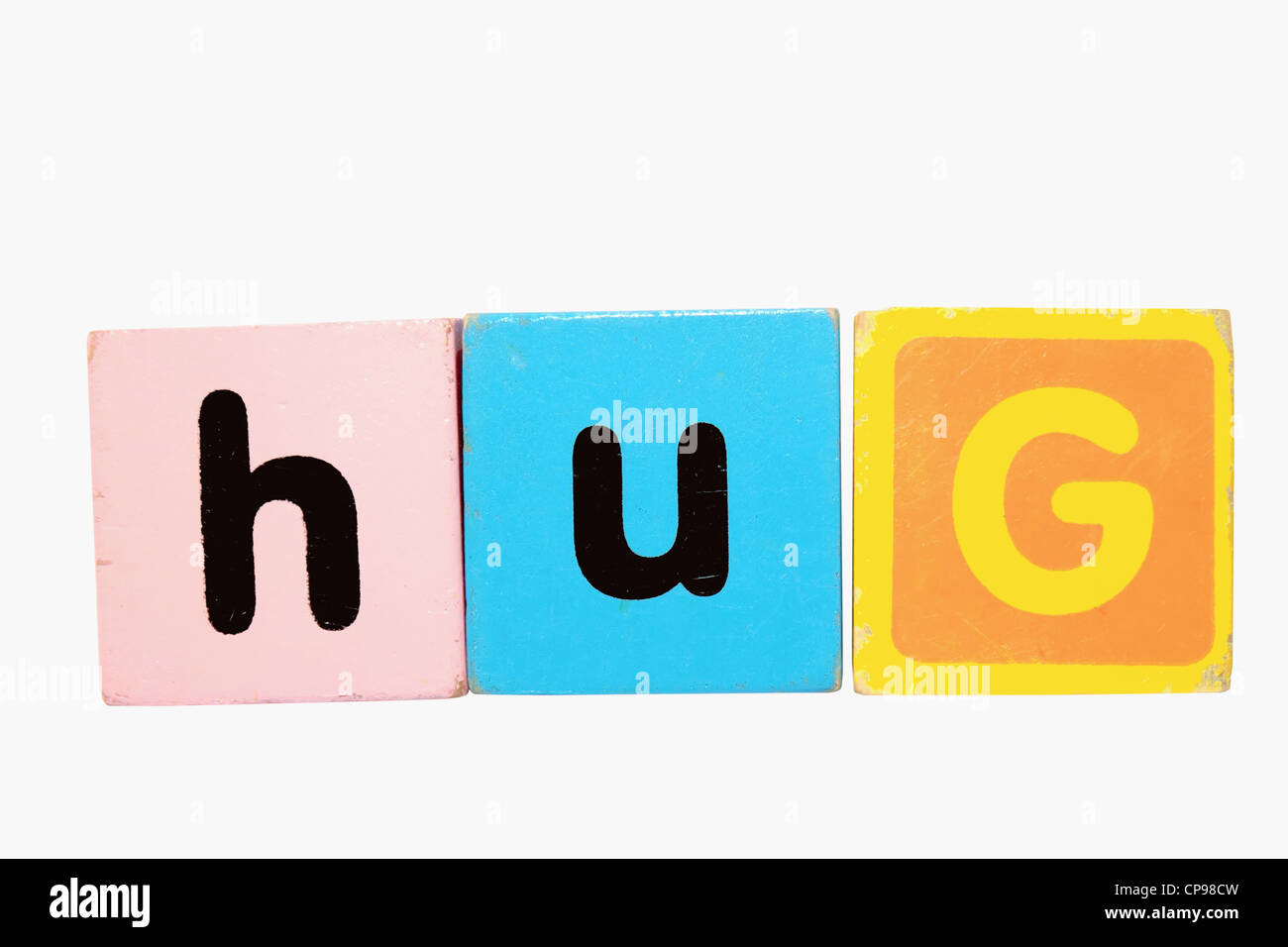 assorted childrens toy letter building blocks against a white ...