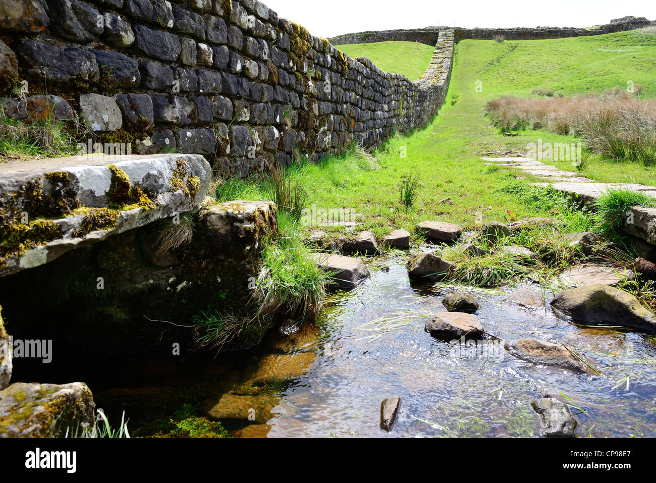 Remains of Roman Wall at housesteads Stock Photo - Alamy