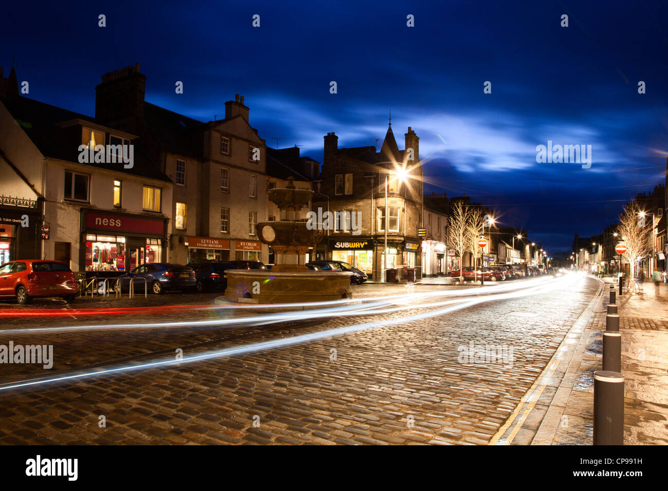 Market Street at Dusk St Andrews Fife Scotland Stock Photo - Alamy