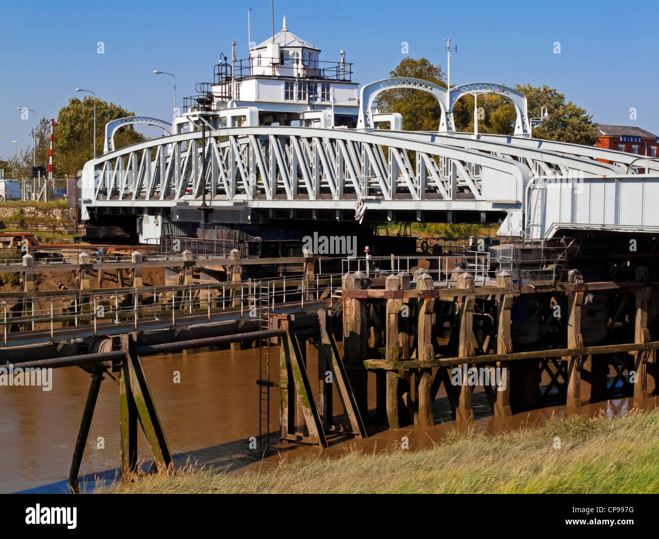 Crosskeys Bridge at Sutton Bridge over the River Nene in Lincolnshire a ...