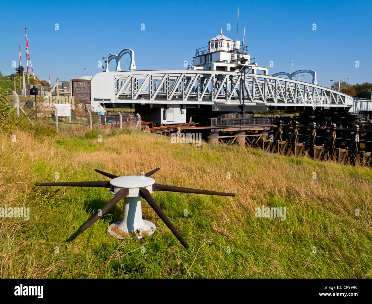 Crosskeys Bridge at Sutton Bridge over the River Nene in Lincolnshire a ...