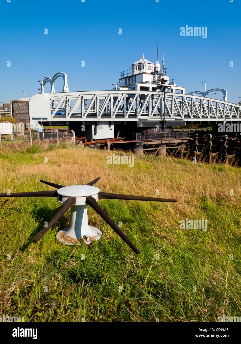 Crosskeys Bridge at Sutton Bridge over the River Nene in Lincolnshire a ...