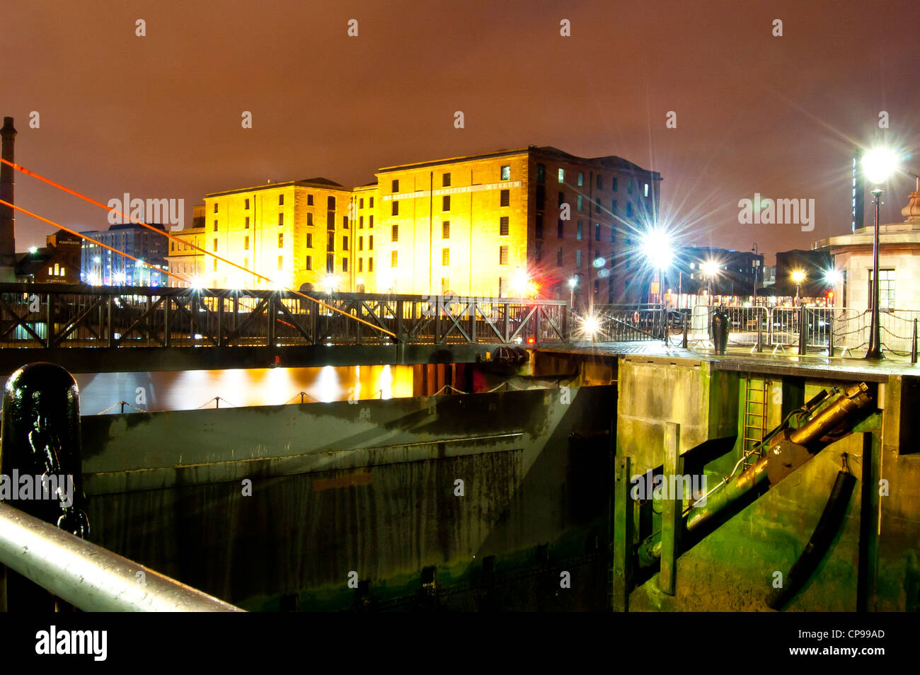 Albert Dock, Liverpool. UK photographed at night Stock Photo - Alamy