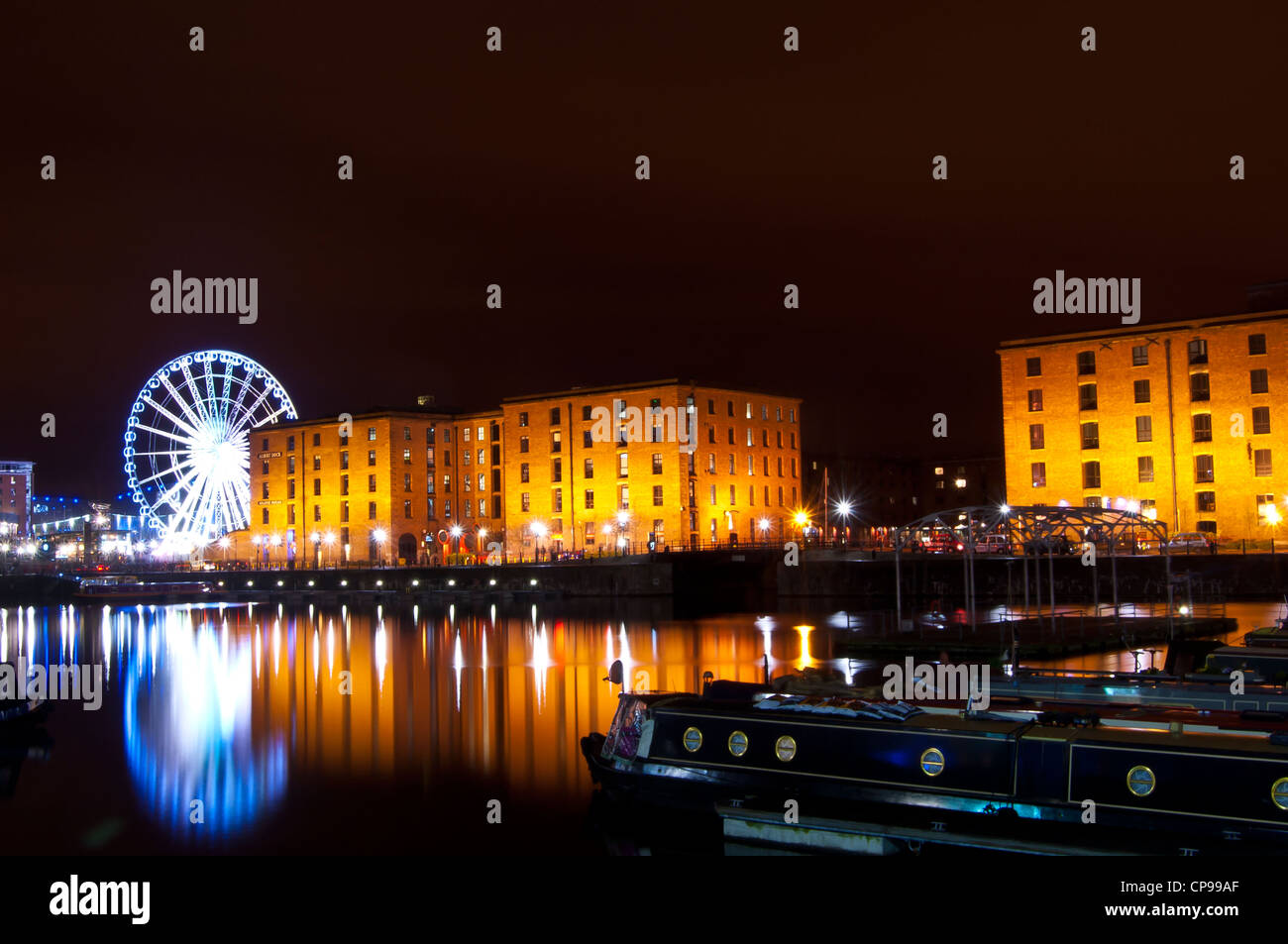 Albert Dock, Liverpool. UK photographed at night Stock Photo - Alamy