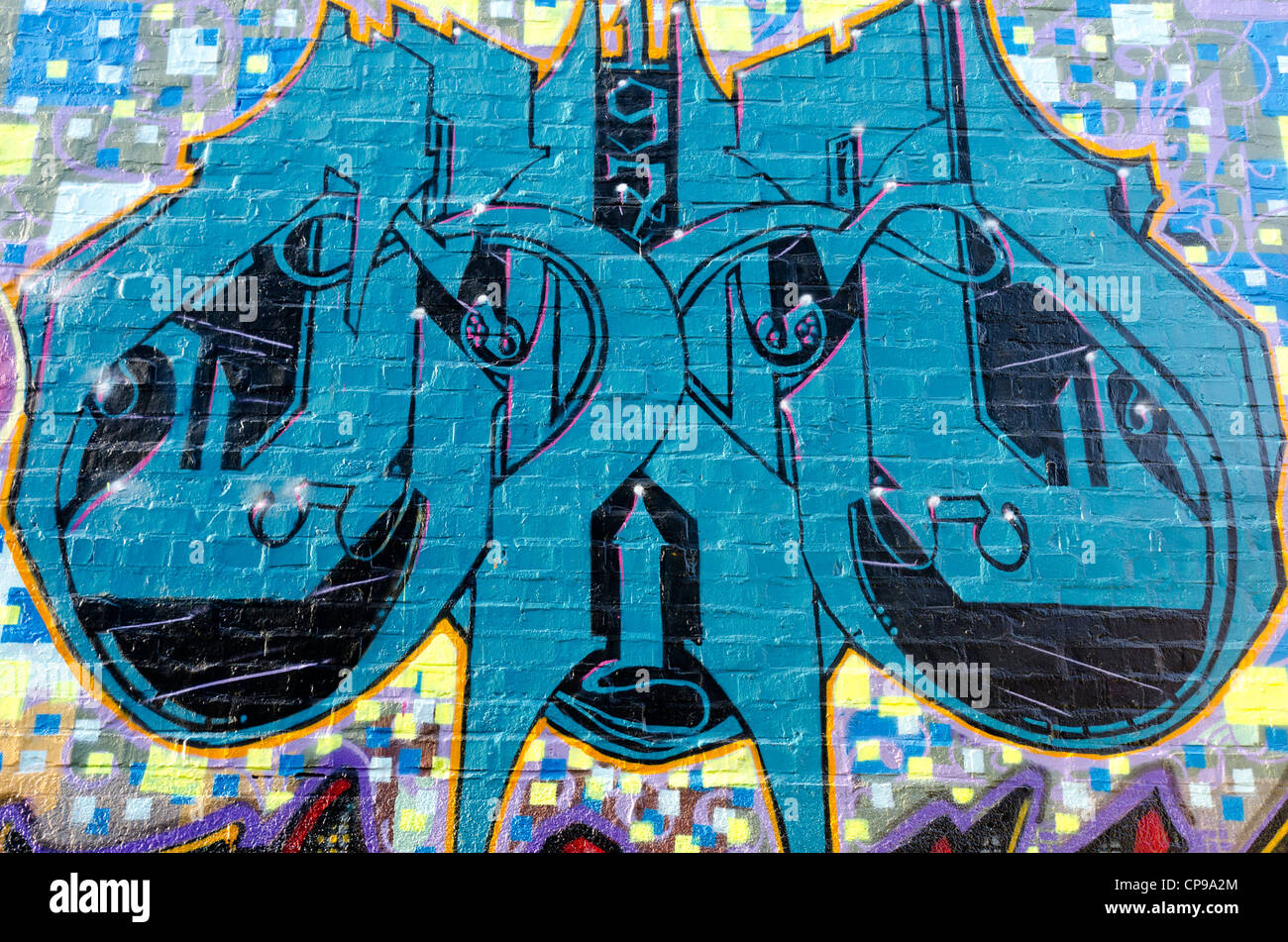 Wall Graffiti artwork paintings in Seattle Washington USA Stock Photo ...