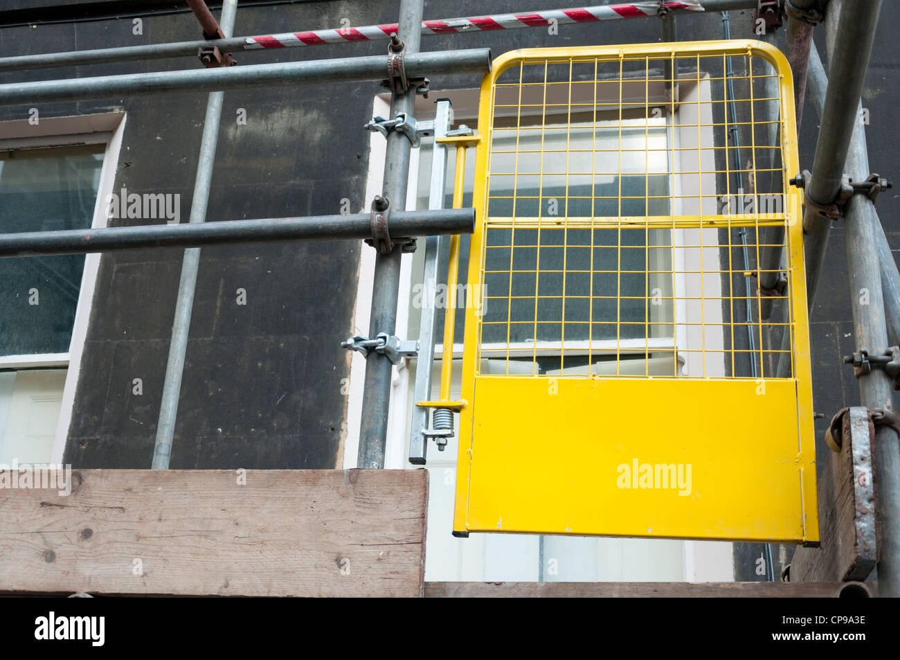 scaffold safety door Stock Photo - Alamy