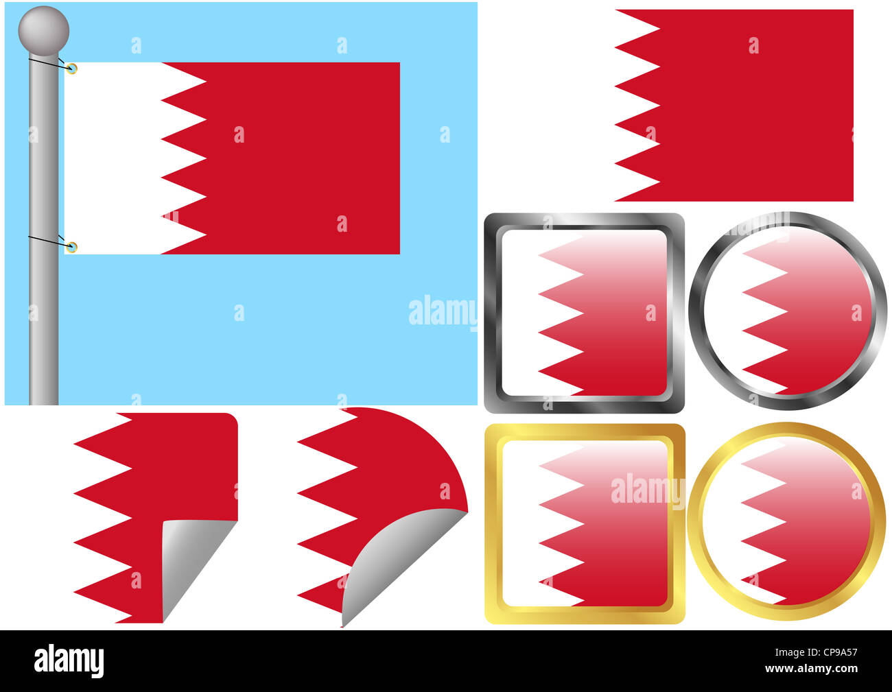 Flag Set Bahrain Stock Photo - Alamy
