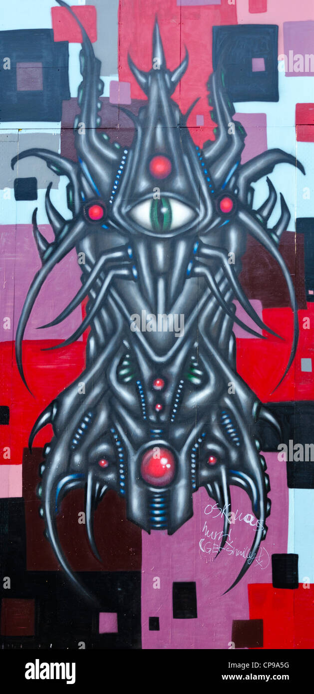 Wall Graffiti artwork paintings in Seattle Washington USA Stock Photo ...