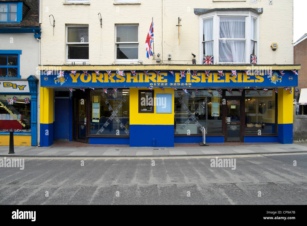 Traditional UK fish and chip shop Stock Photo - Alamy