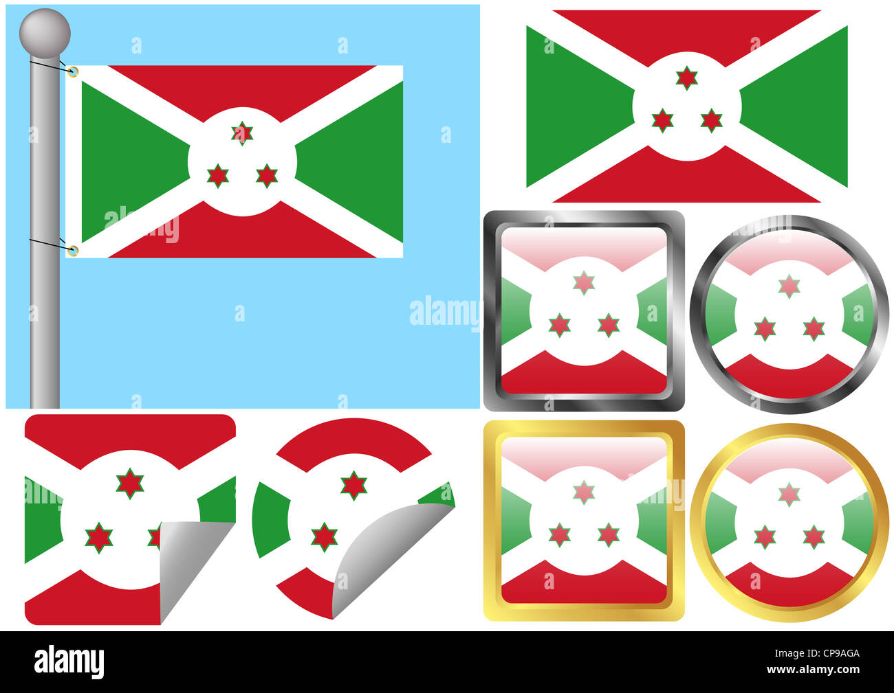 Flag Set Burundi Stock Photo - Alamy