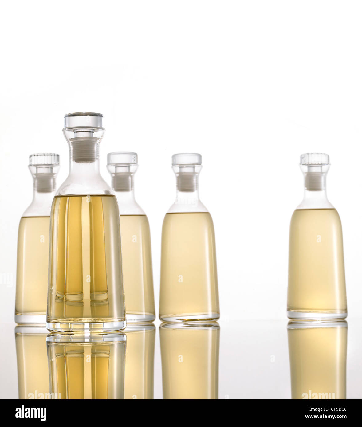Bottled Vinegar on White Background Stock Photo - Alamy