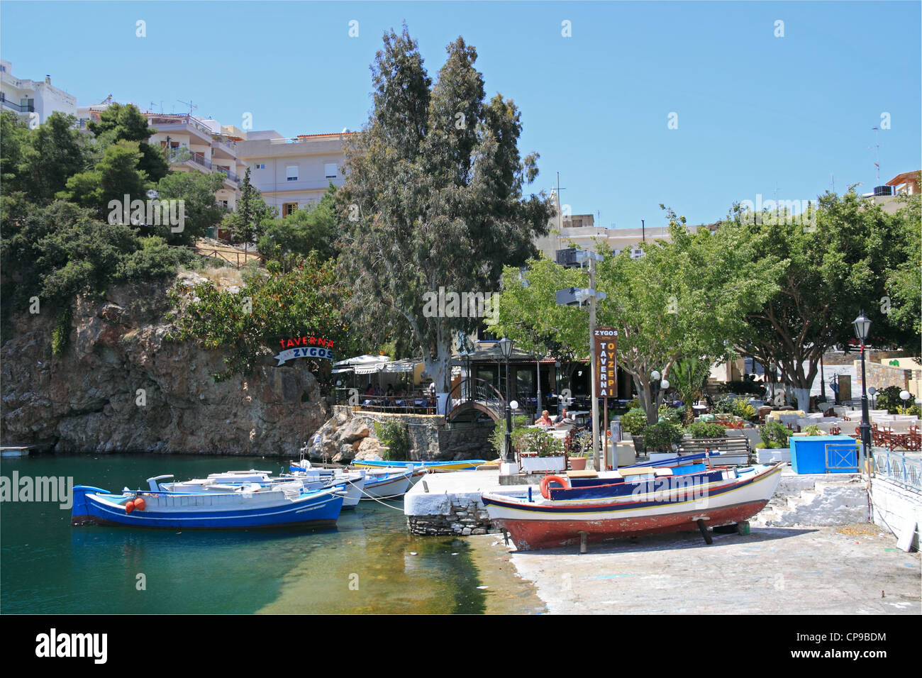 Lake Voulismeni, Agios Nikolaos, Gulf of Mirabello, Lasithi, eastern ...