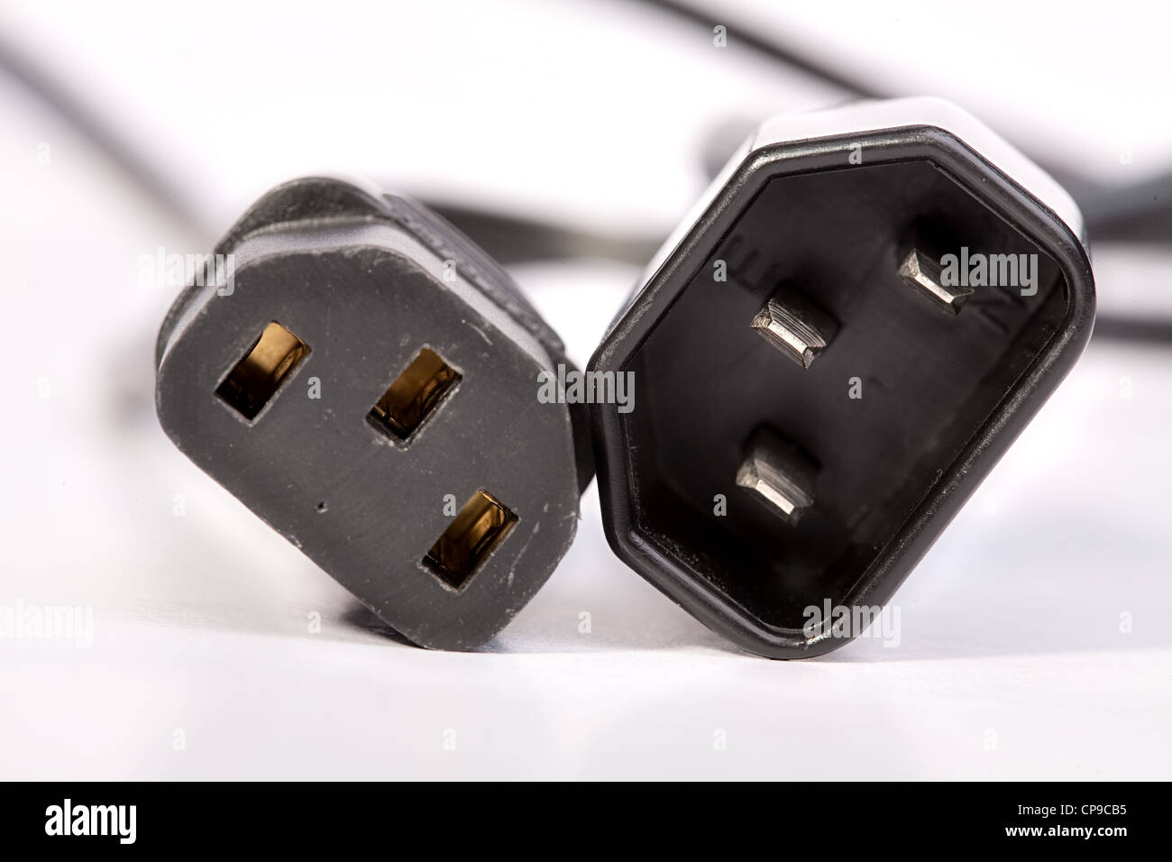 Cord for connection of a computer close up Stock Photo - Alamy