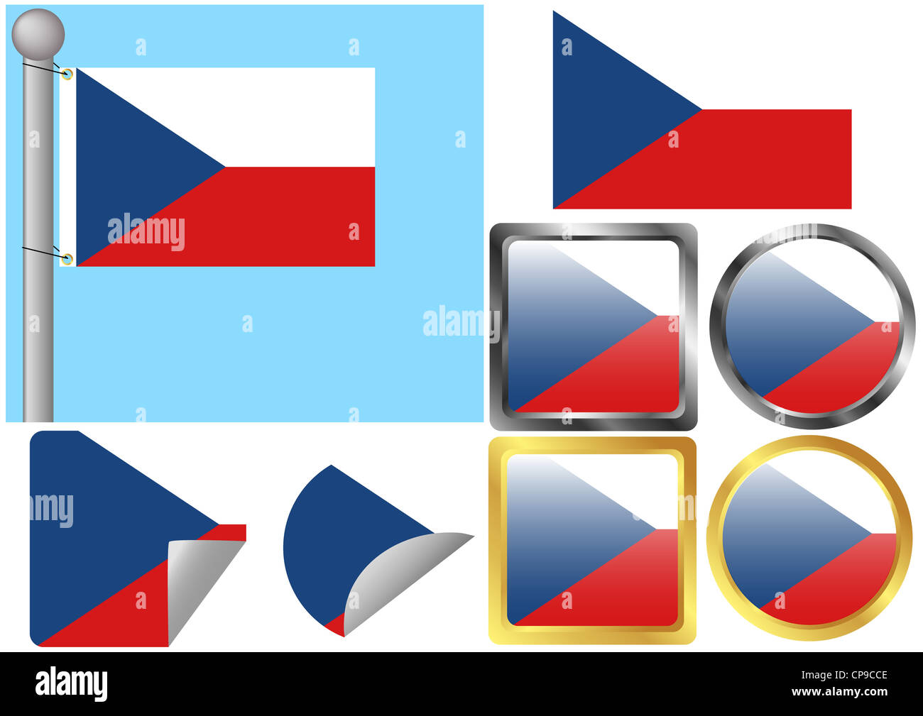 Czech republic flag gold hi-res stock photography and images - Alamy