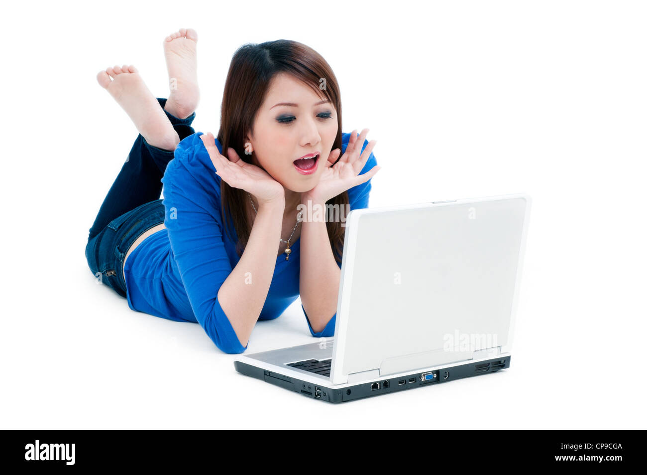 Excited young girls Cut Out Stock Images & Pictures - Alamy