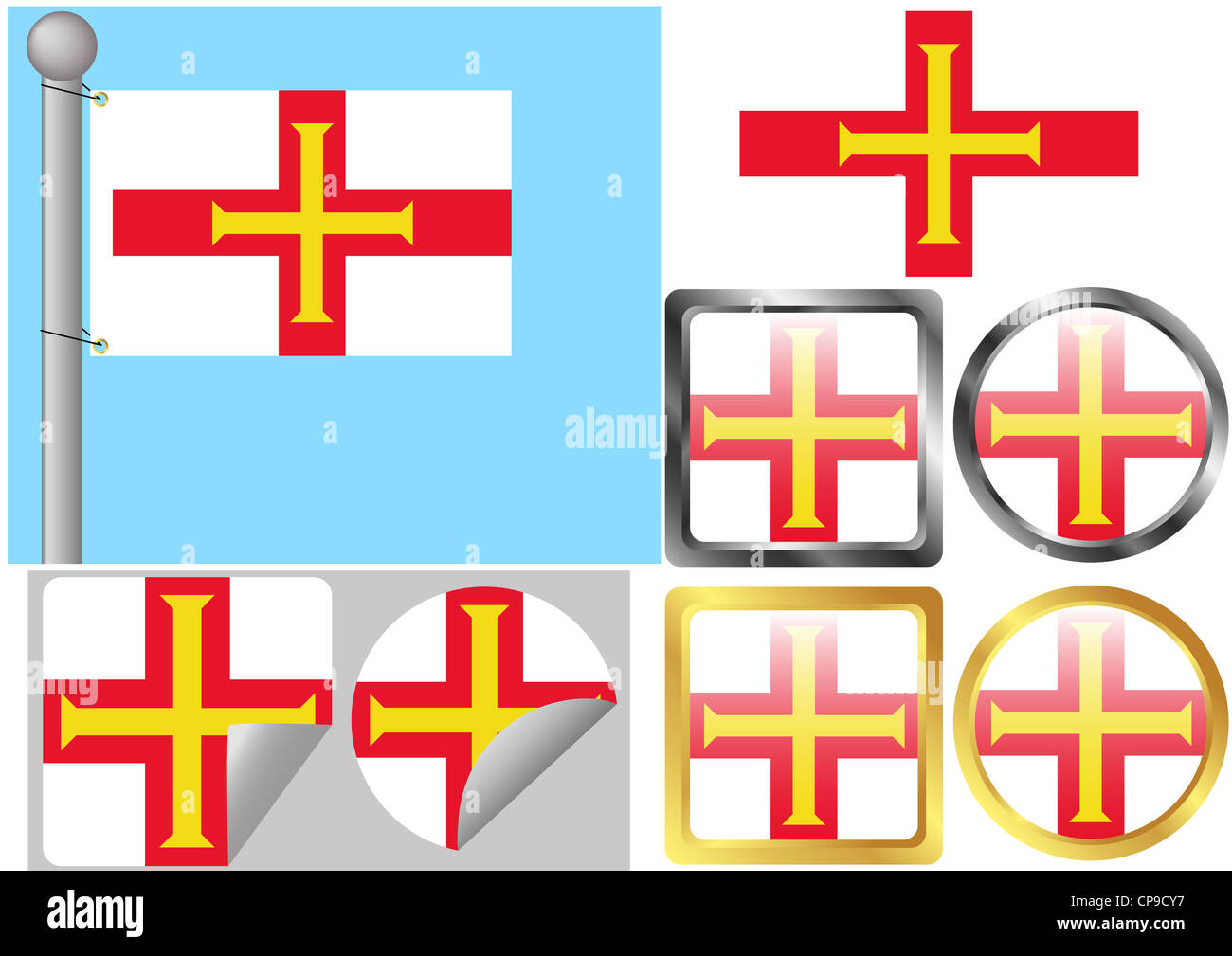 National flag guernsey yellow cross hi-res stock photography and images ...