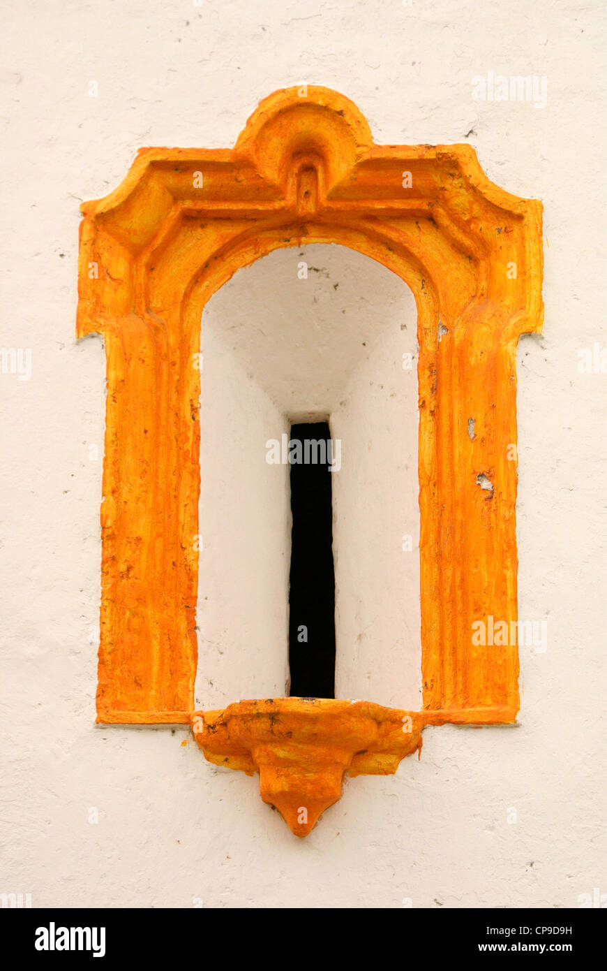 Close up of a window of La Candelaria church in the Spanish colonial ...
