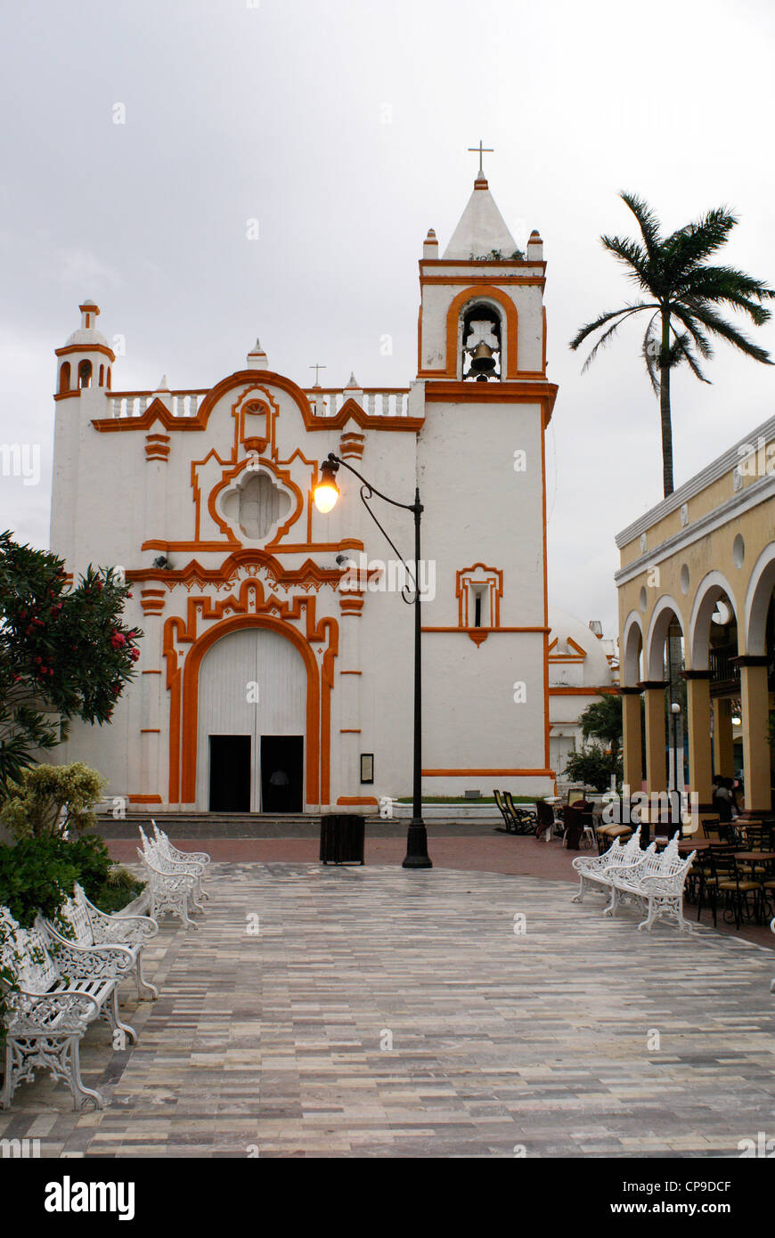 La Candelaria church in the Spanish colonial river town of Tlacotalpan ...