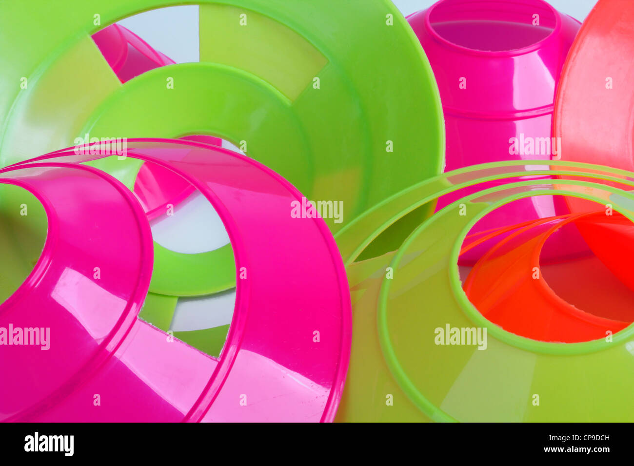 Round Neon Cones Stock Photo - Alamy