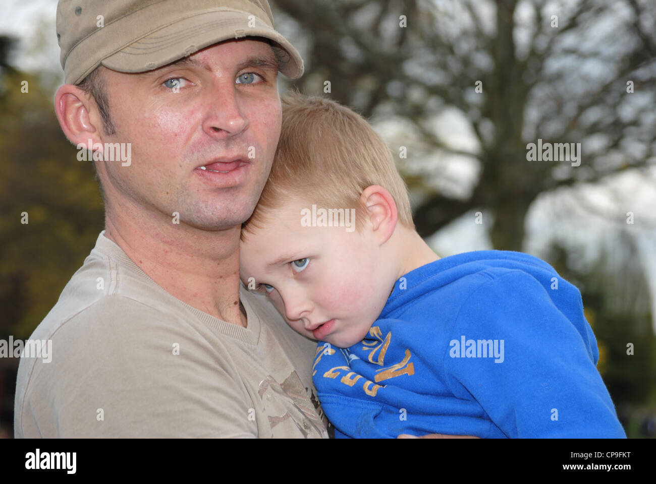 loving father with his small son in the park Stock Photo - Alamy