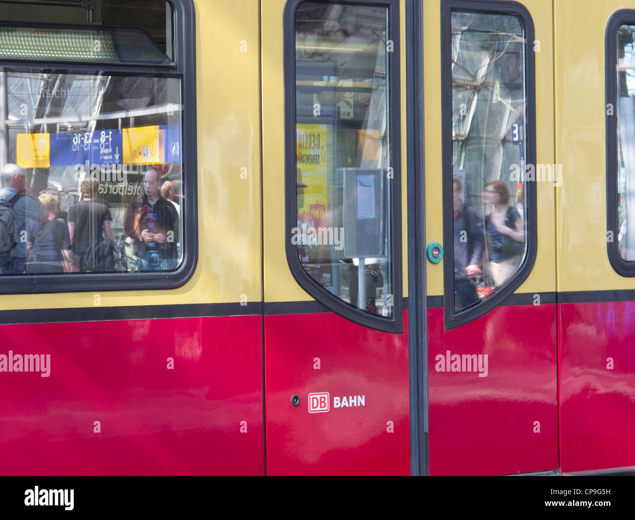The German Railway in Berlin - An S bahn in Hauptbahnhof Stock Photo ...