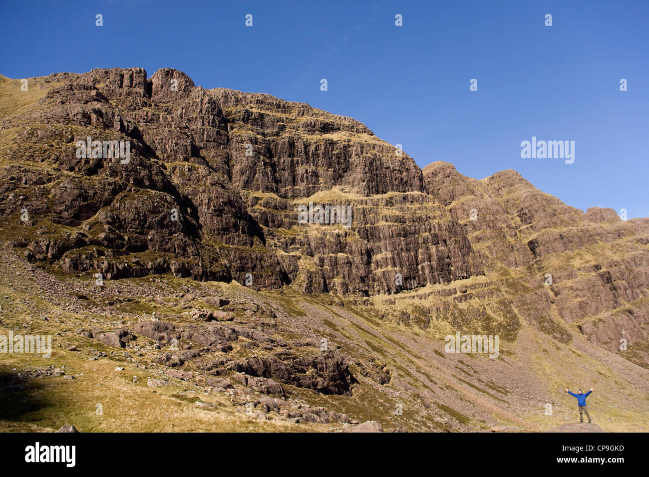 Person standing below the hill A'Chioch near Applecross Stock Photo - Alamy