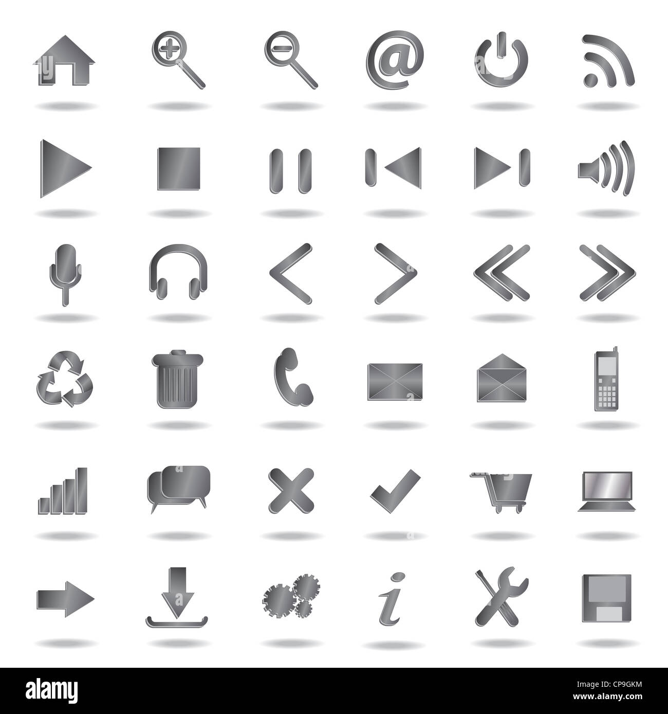 collection of high quality web, website icons Stock Photo - Alamy
