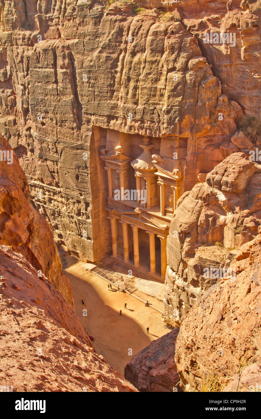 The Treasury, Petra from Above, Jordan Stock Photo - Alamy