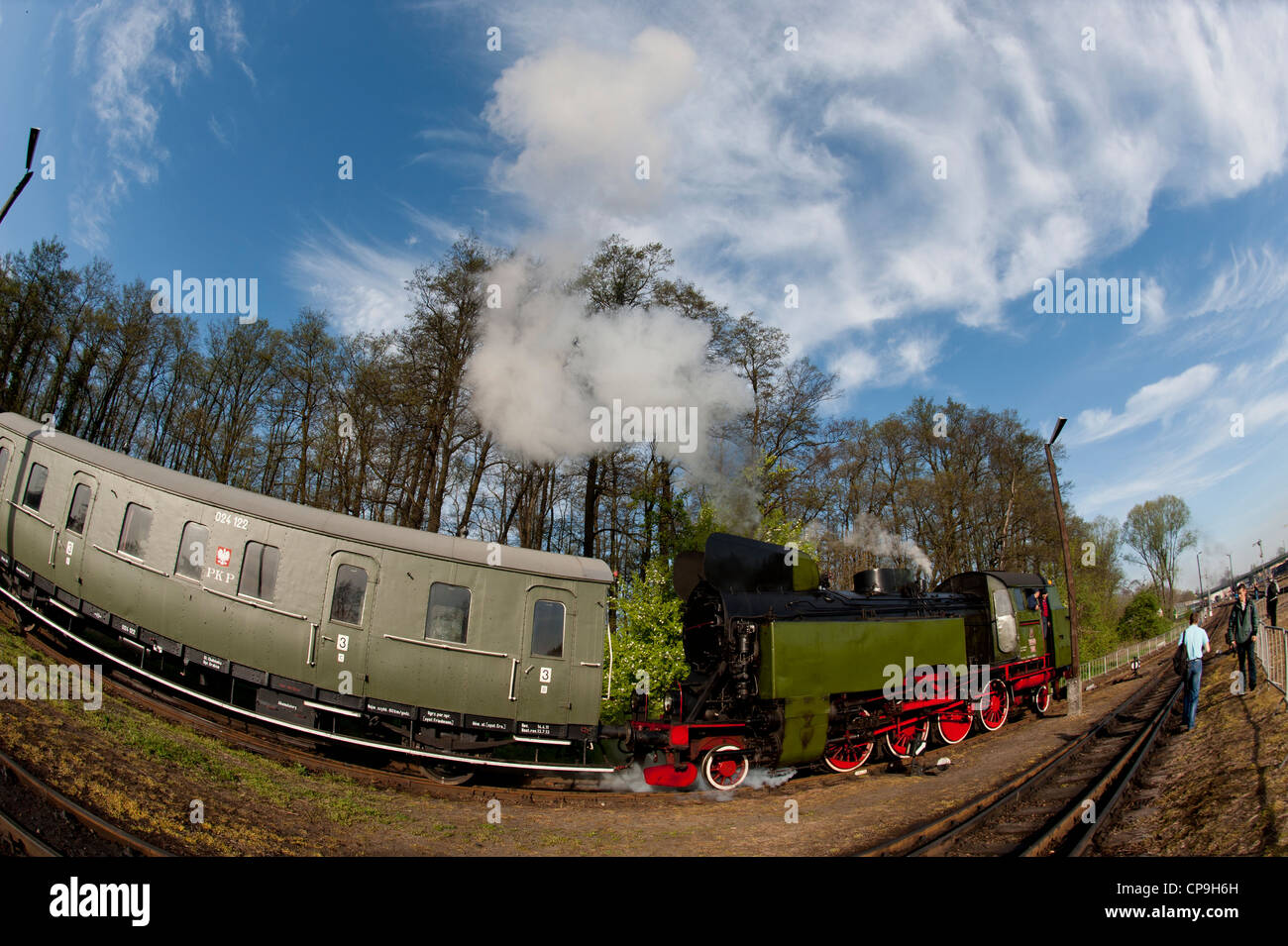 Poland Wolsztyn Steam Locomotives show and parade display event Stock ...