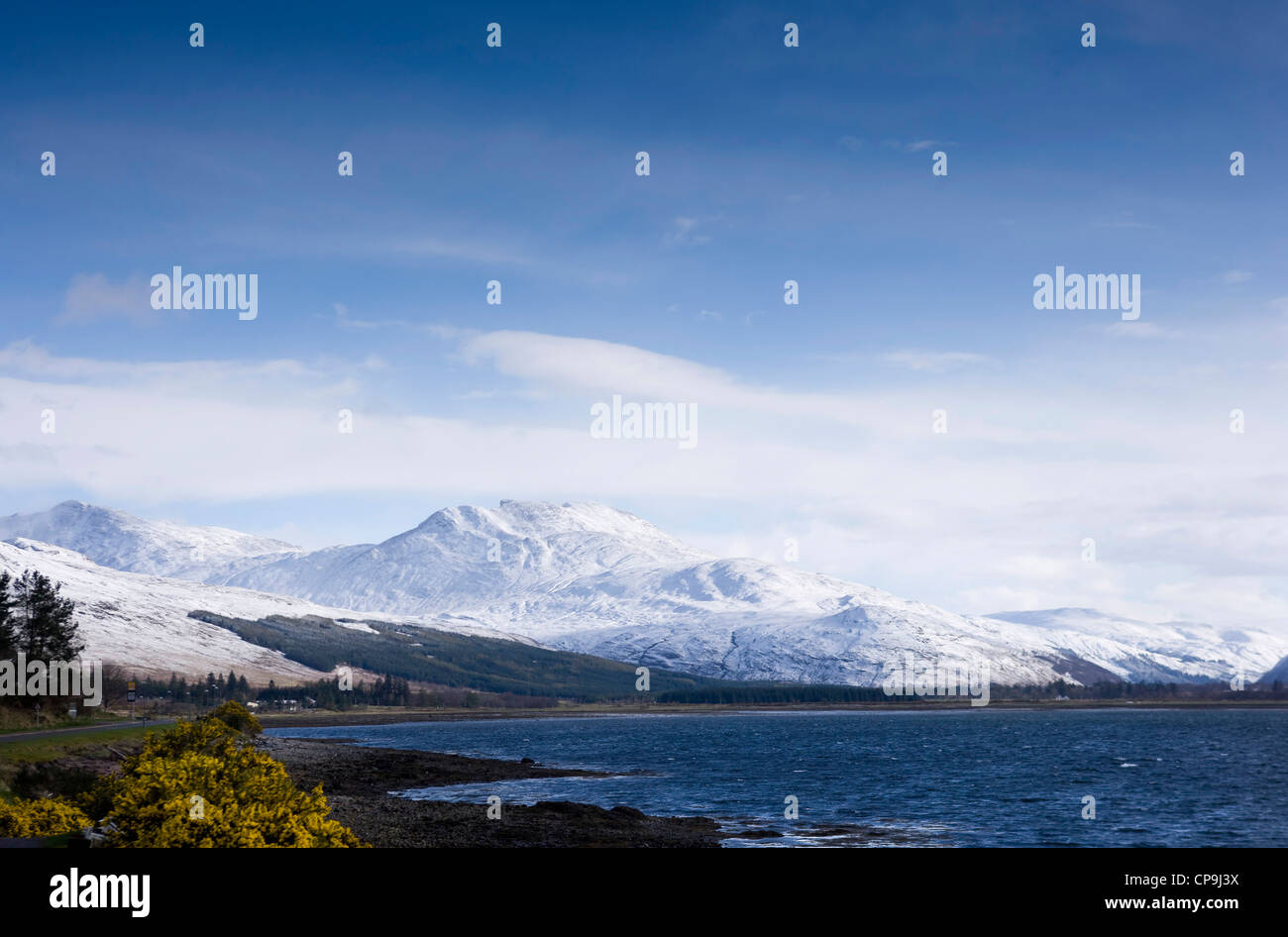 Looking down Loch carron towards Sgorr Ruadh and Fuar Tholl Stock Photo ...